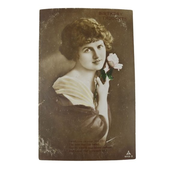 Triangle BE | Art | Beautiful Belgian Lady Postcard 92s Rppc Rose ...